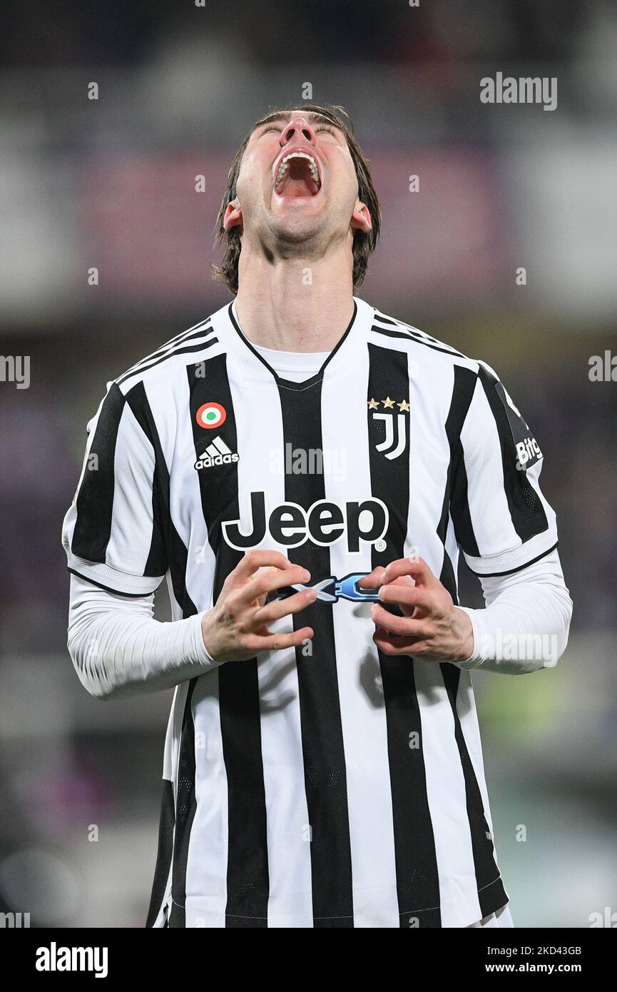 Dusan Vlahovic Of Fc Juventus Looks Dejected During The Coppa Italia