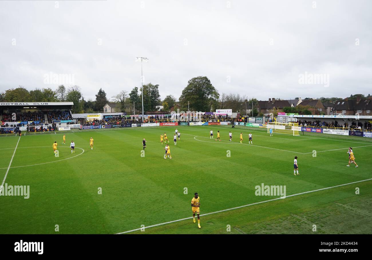 A general view of play during the Emirates FA Cup first round match at ...