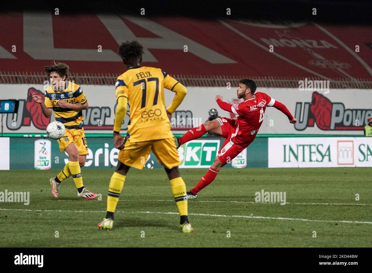 Luca Mazzitelli (#4 Monza) during AC Monza against Parma Calcio 1913 ...
