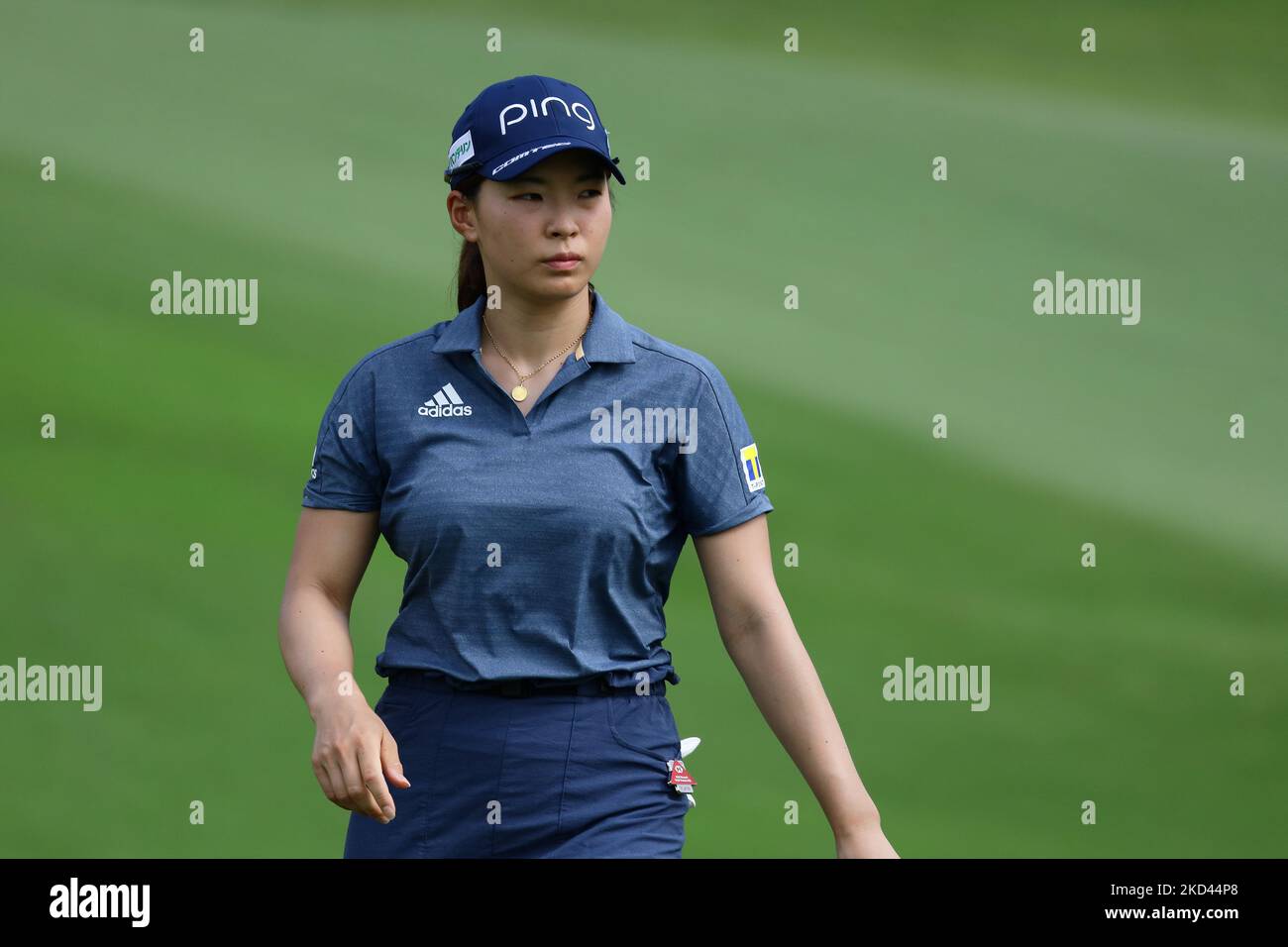 Hinako Shibuno of Japan in action during round one of the HSBC Women's ...