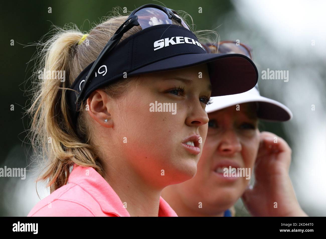 Brooke Henderson of Canada and her sister, caddie Brittany Henderson ...