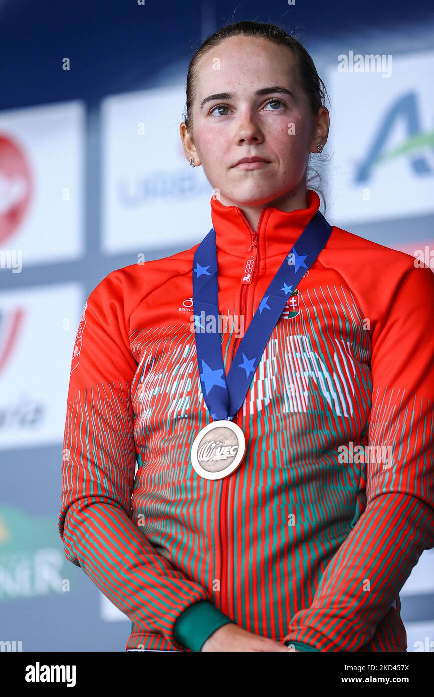 Hungarian Kata Blanka Vas , winner of the bronze medal pictured on the ...