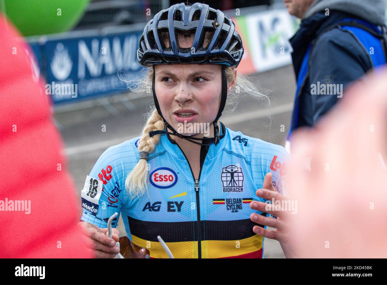 Belgian Laura Verdonschot pictured after the women elite race at the ...