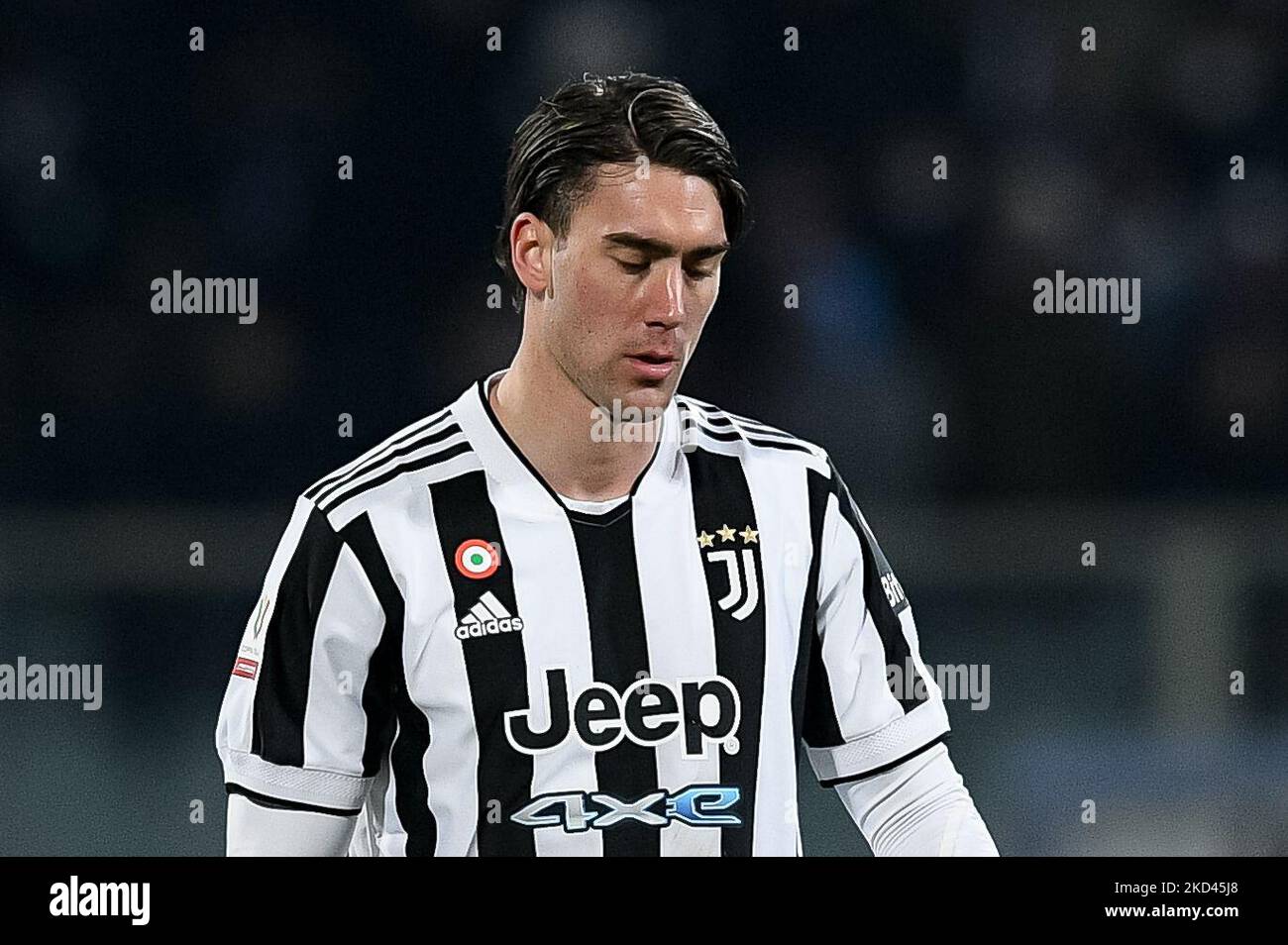 Dusan Vlahovic Of Fc Juventus Looks Dejected During The Coppa Italia