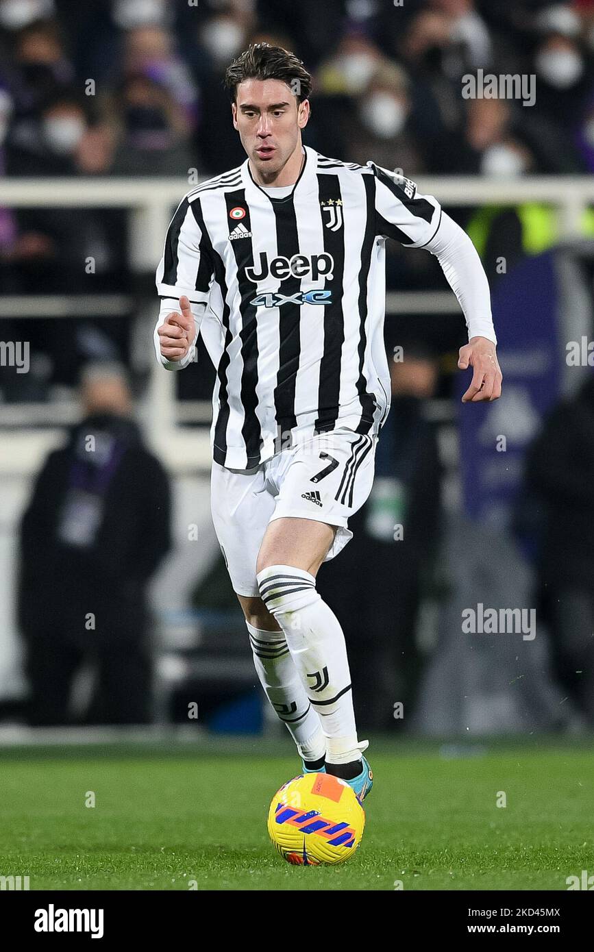 Dusan Vlahovic of FC Juventus during the Coppa Italia Semi Final 1st ...