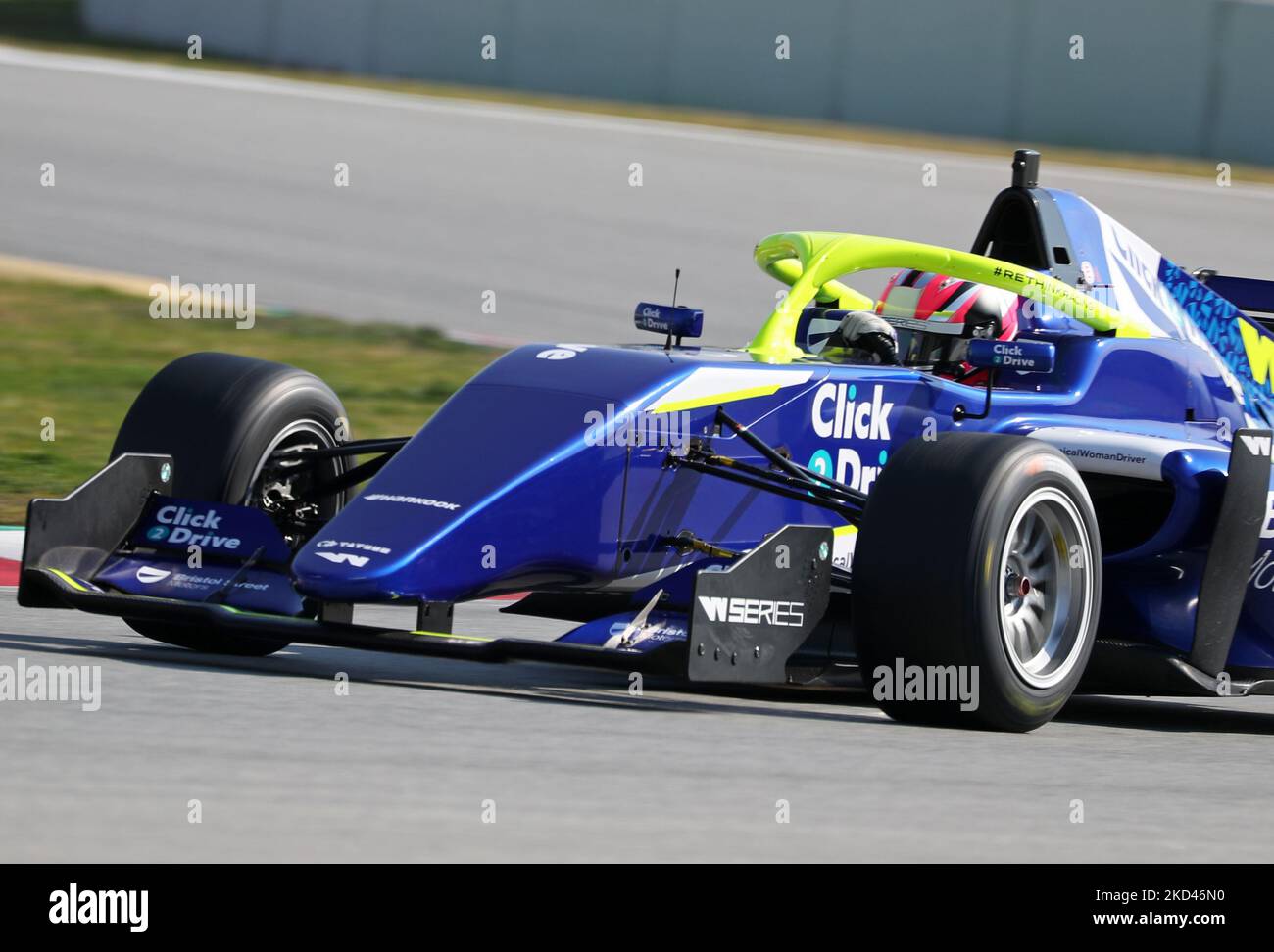 Jessica Hawkins, from Racing X, during the W Series testing at the ...