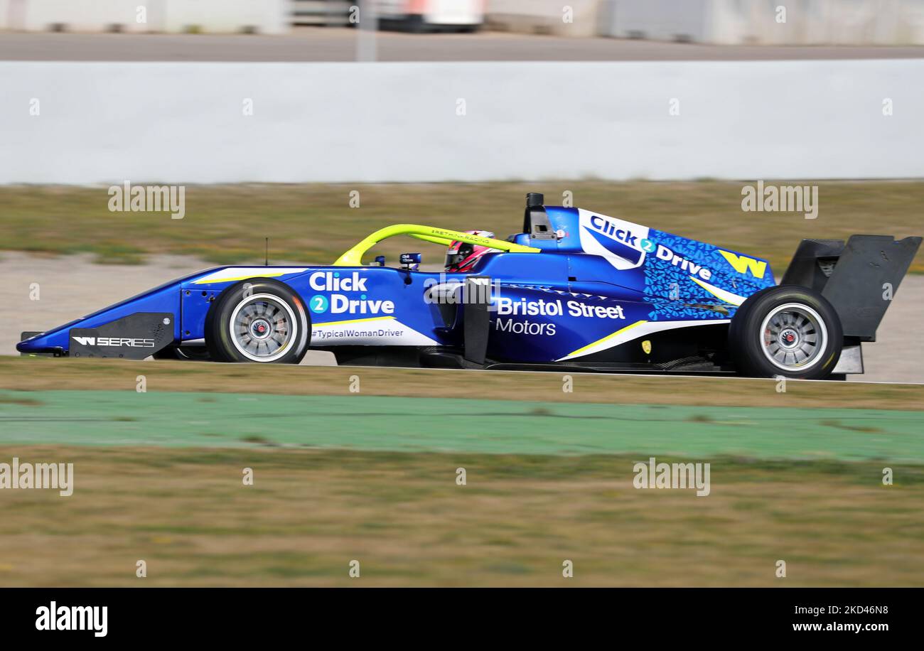 Jessica Hawkins, from Racing X, during the W Series testing at the ...