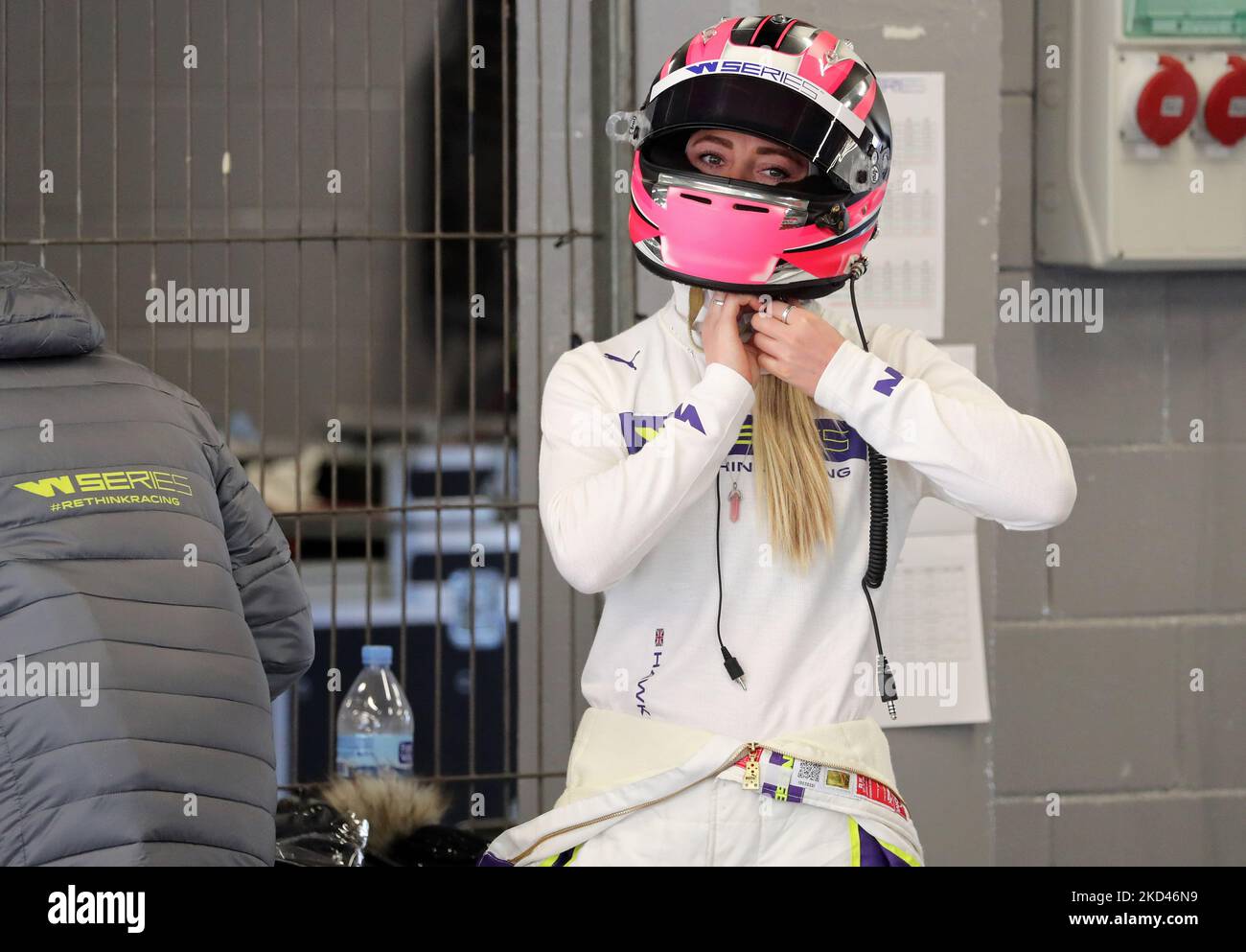 Jessica Hawkins, from Racing X, during the W Series testing at the ...