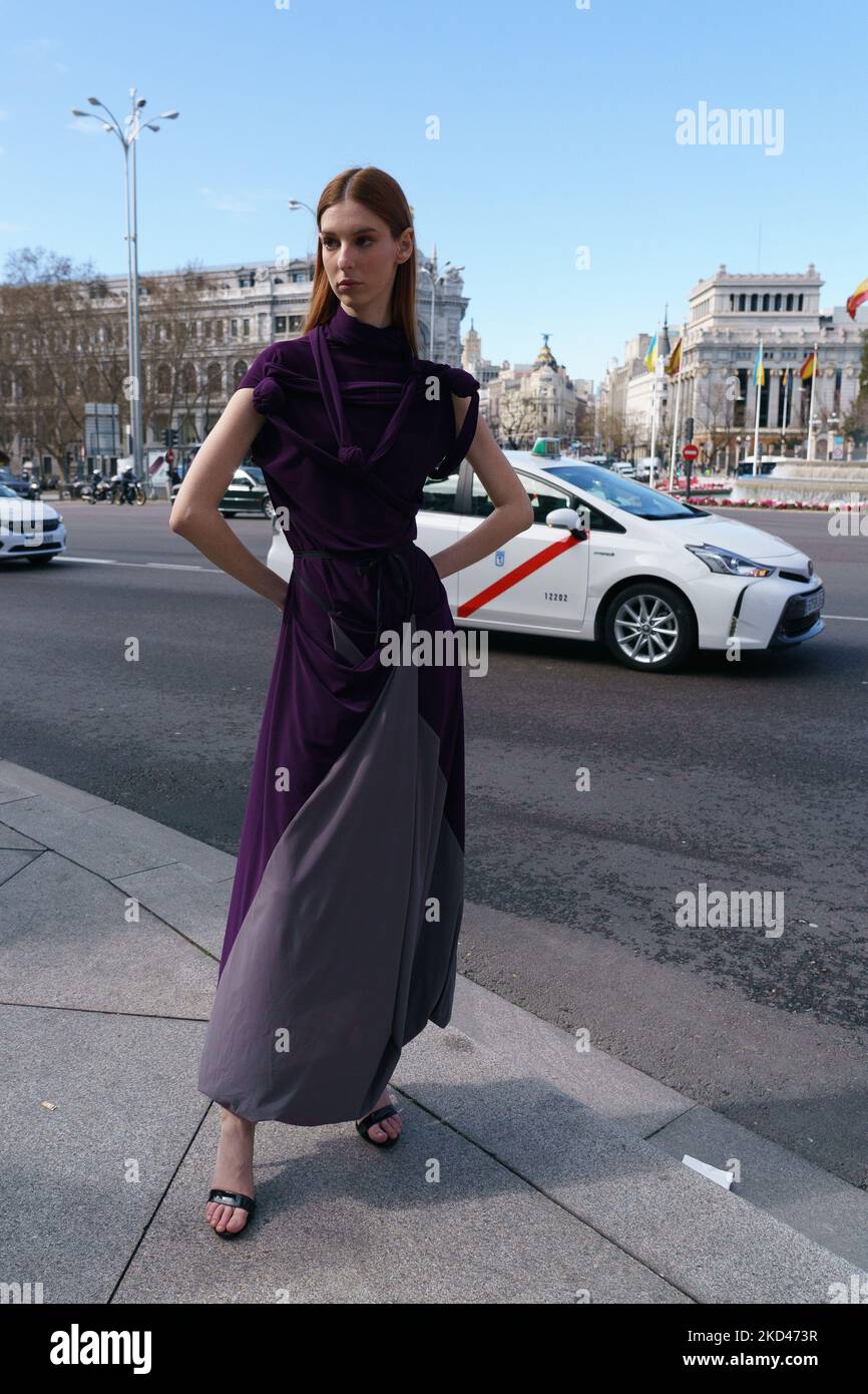 A model during the Madrid es Moda event, which runs through the center ...