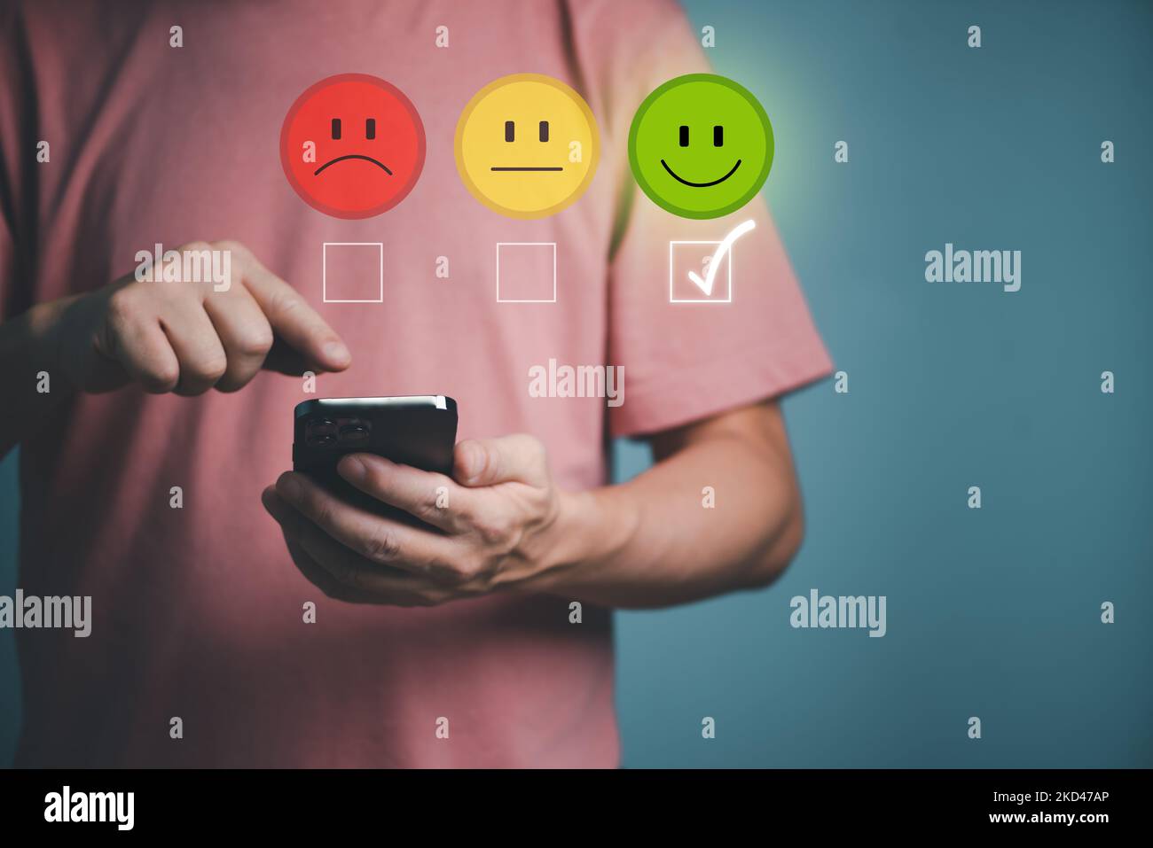 Customer service and Satisfaction survey concept ,Business people are ...