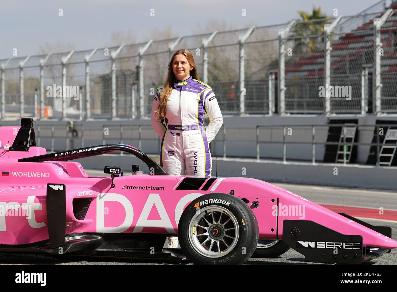 Fabienne Wohlwend during the W Series testing at the Barcelona ...
