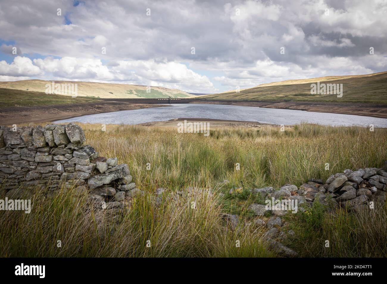 Angram Reservoir during severe summer drought Stock Photo - Alamy