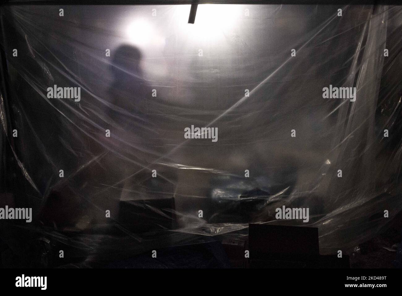 Reception point seen in Przemysl on March 4, 2022. (Photo by Maciej ...