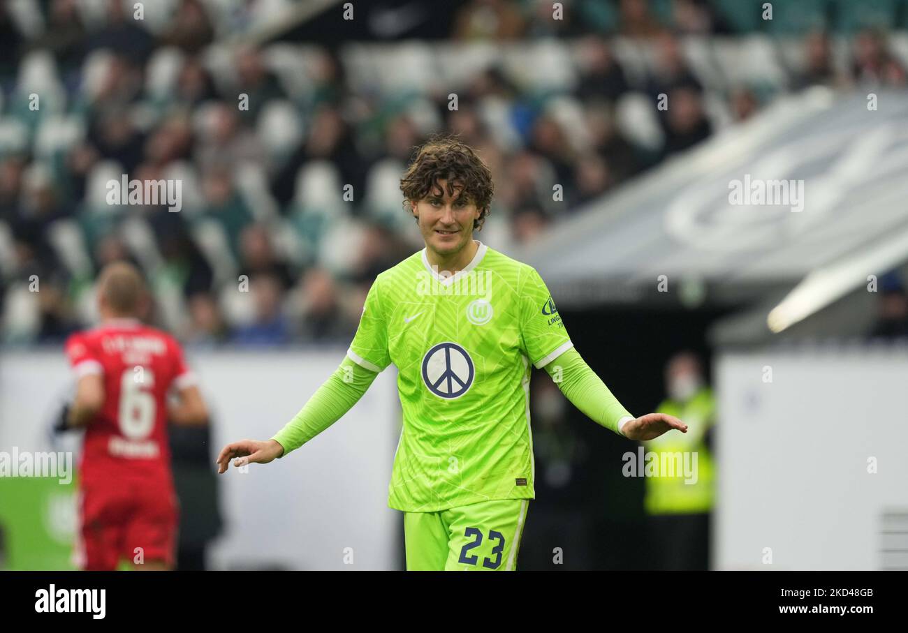 Jonas Wind of VfL Wolfsburg during Wolfsburg vs Union Berlin ...