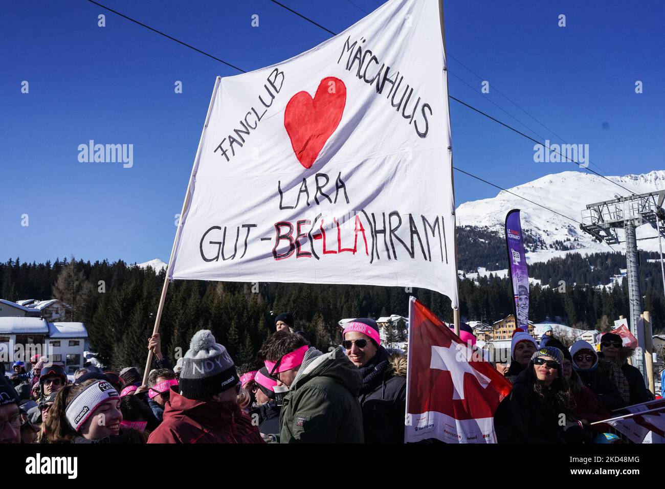 FIS Ski World Cup: Lenzerheide Super G Women, Lara Gut-Behrami fans in ...