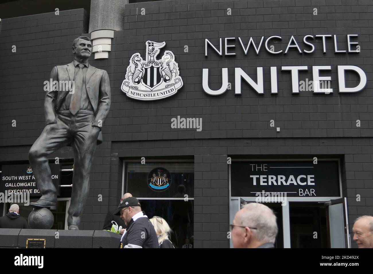 A general view of the Sir Bobby Robson statue before the Premier League ...