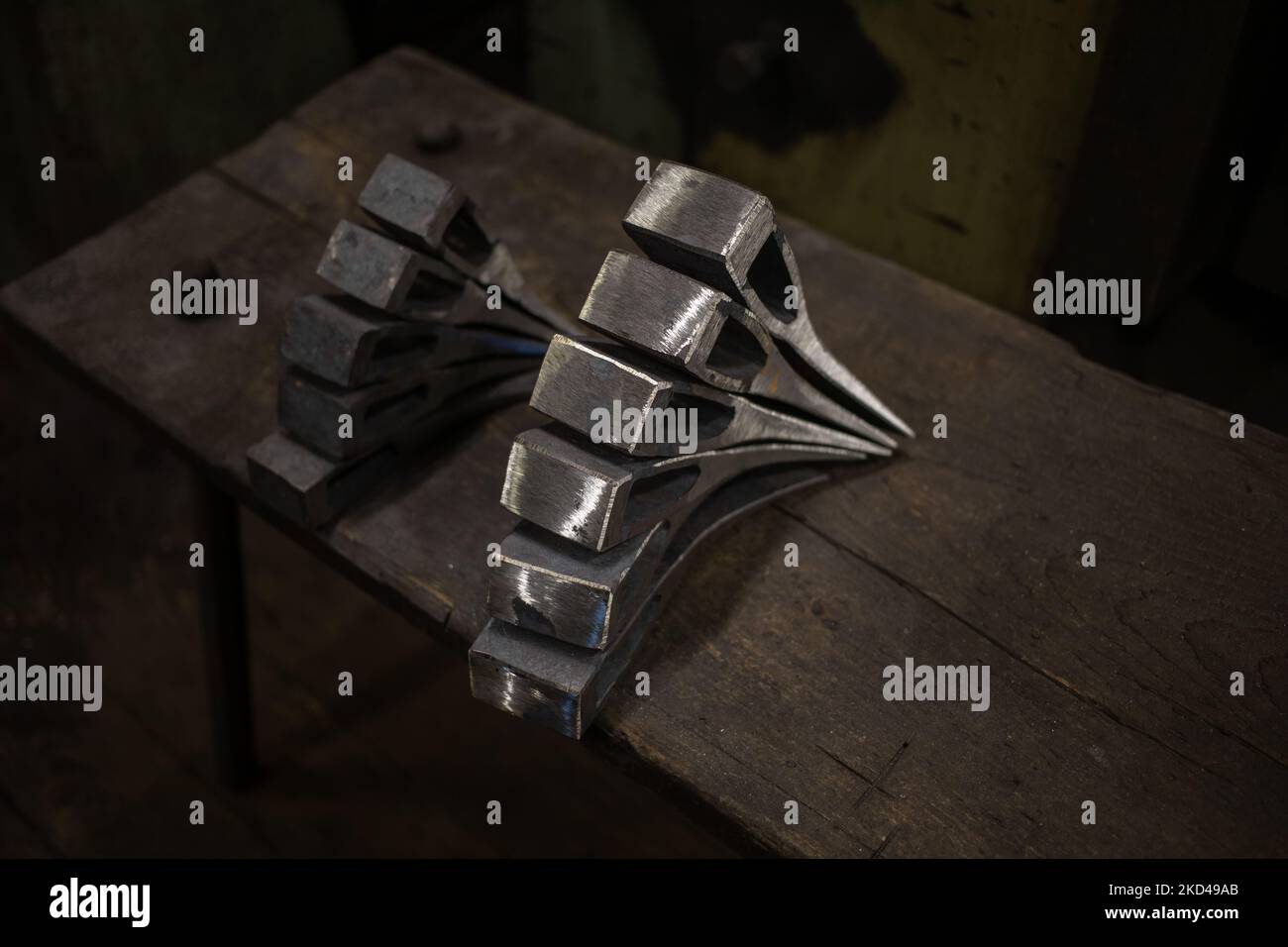 blacksmith tools and metal blanks in privet forge Stock Photo - Alamy