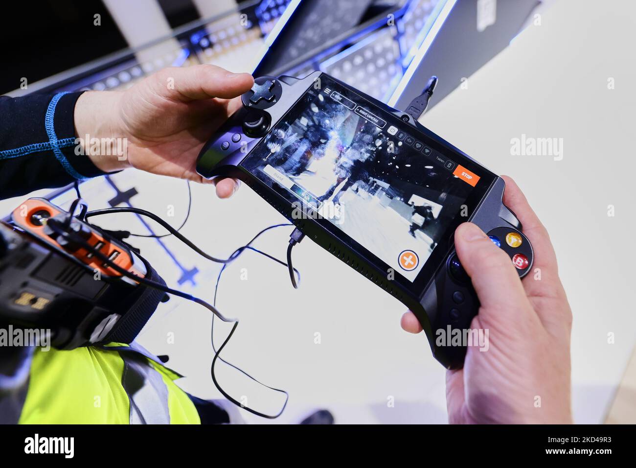 The Spot tablet controller, a device that allows to remotely control ...