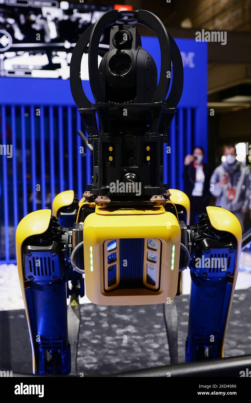 Spot, the four-legged robot insignia from Boston Dynamics and one of ...