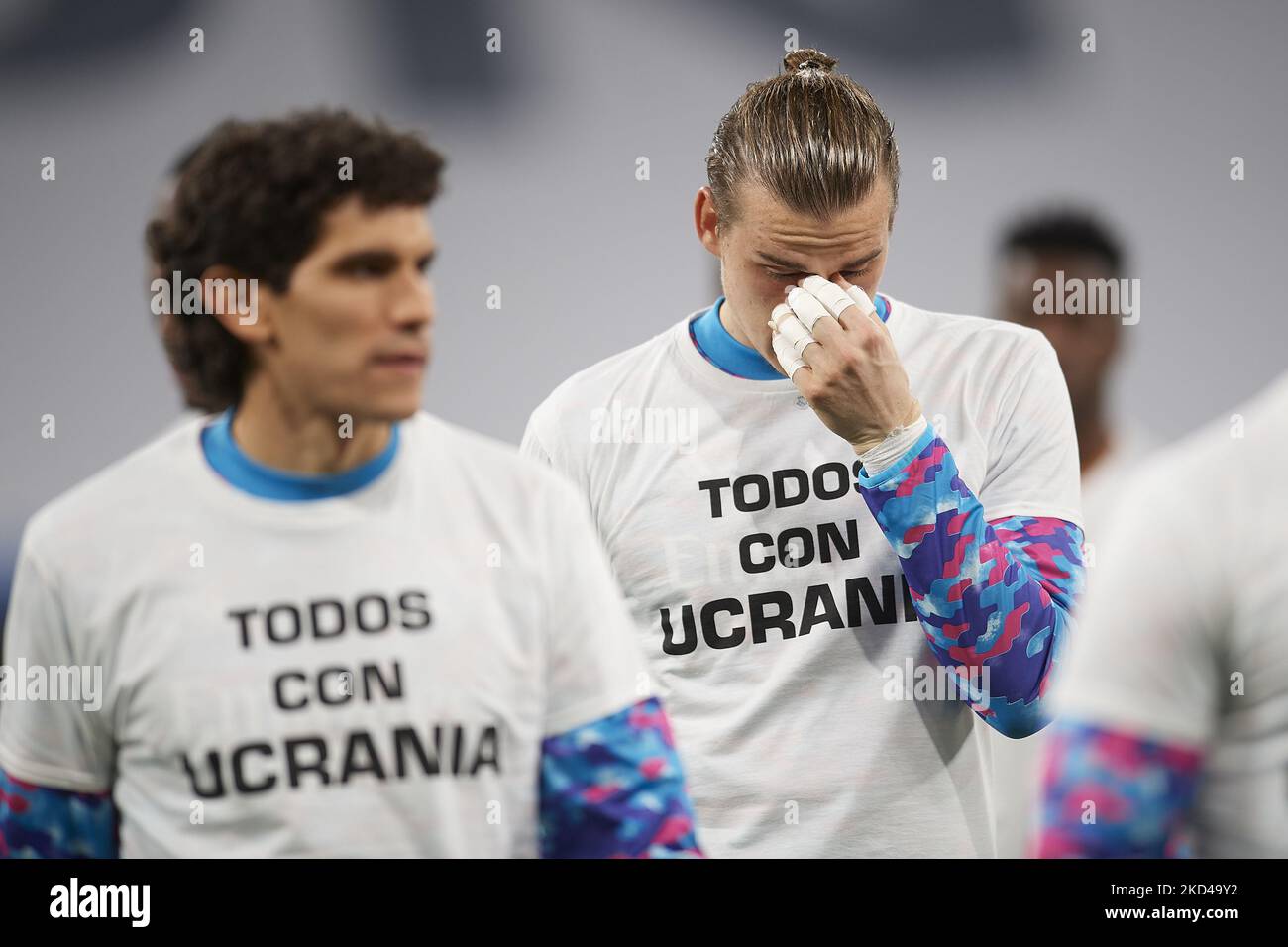Andriy Lunin of Real Madrid during the La Liga Santander match between ...