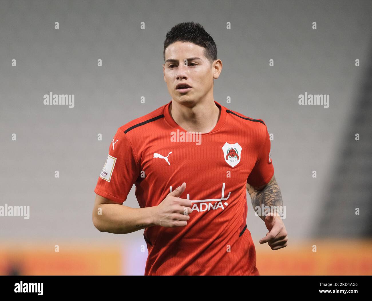 James Rodriguez (10) of Al Rayyan reacts during the Amir Cup quarter ...