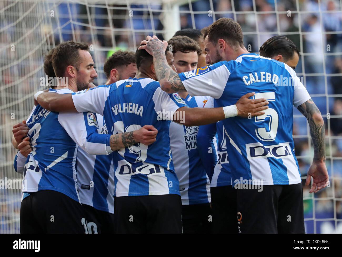 Espanyol players celebration during the match between RCD Espanyol and ...
