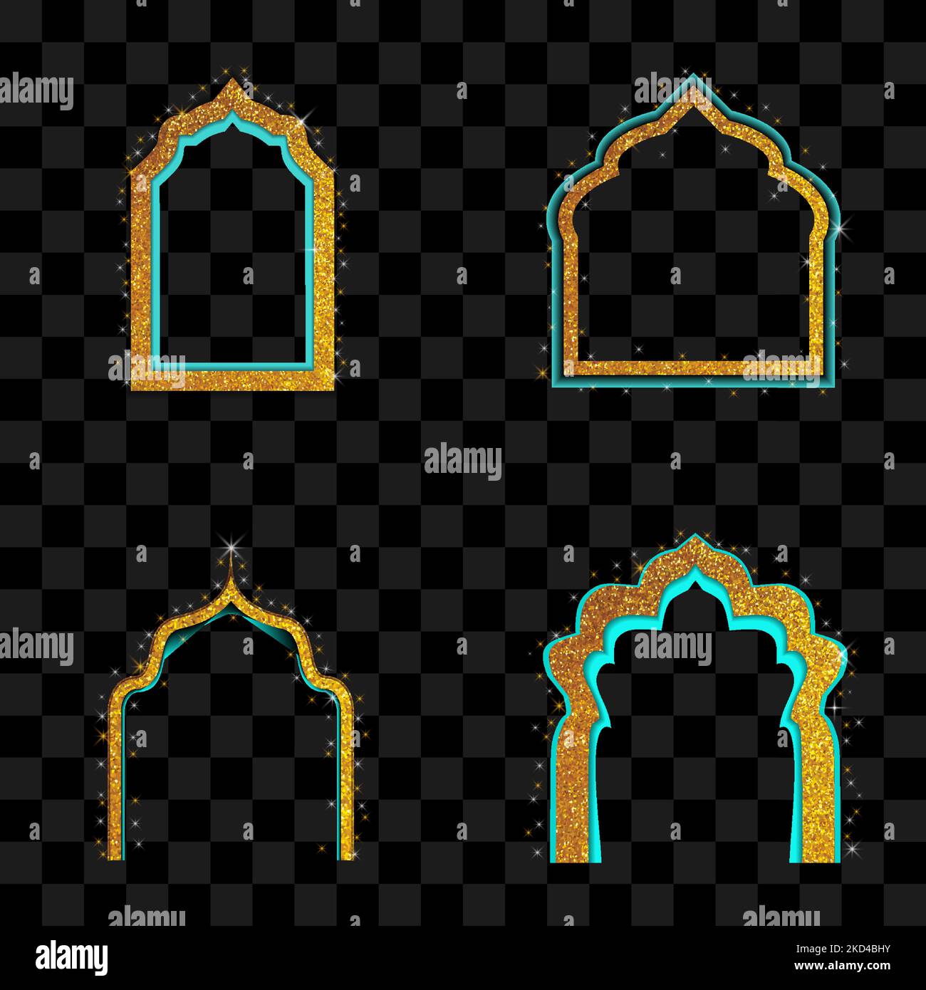 A vector illustration of a set of Muslim symbols Stock Vector Image ...