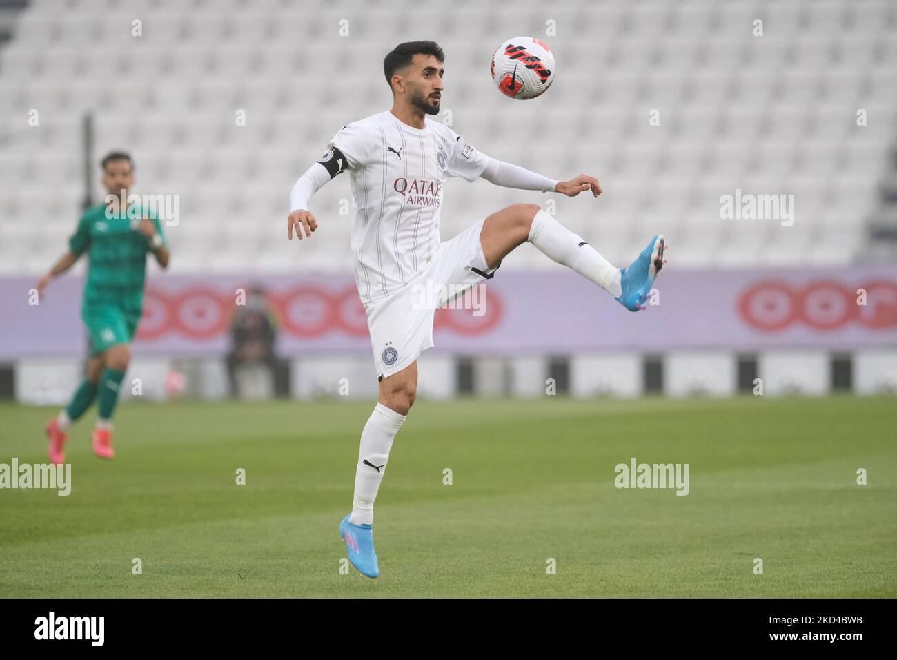 Ali Assadalla (8) of Al Sadd on the ball during the Amir Cup quarter ...