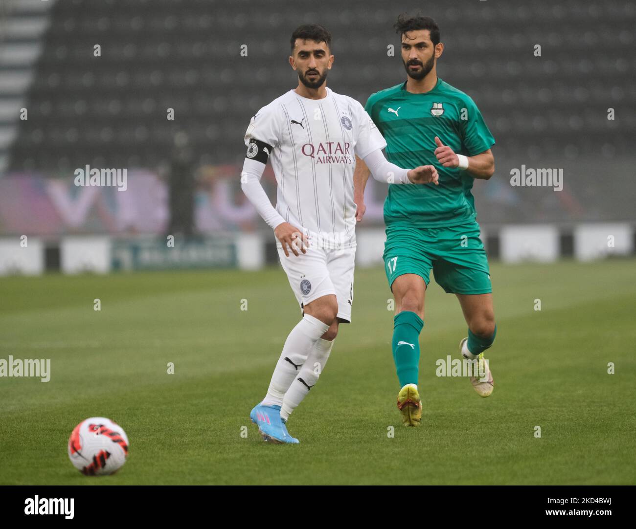 Ali Assadalla (8) of Al Sadd on the ball during the Amir Cup quarter ...