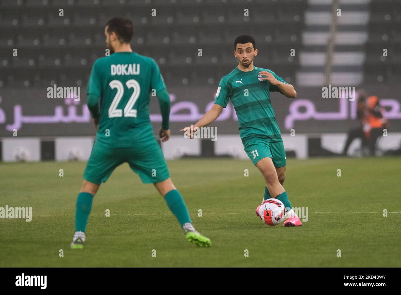 Khaled Mohammed (31) of Al Ahli on the ball during the Amir Cup quarter ...