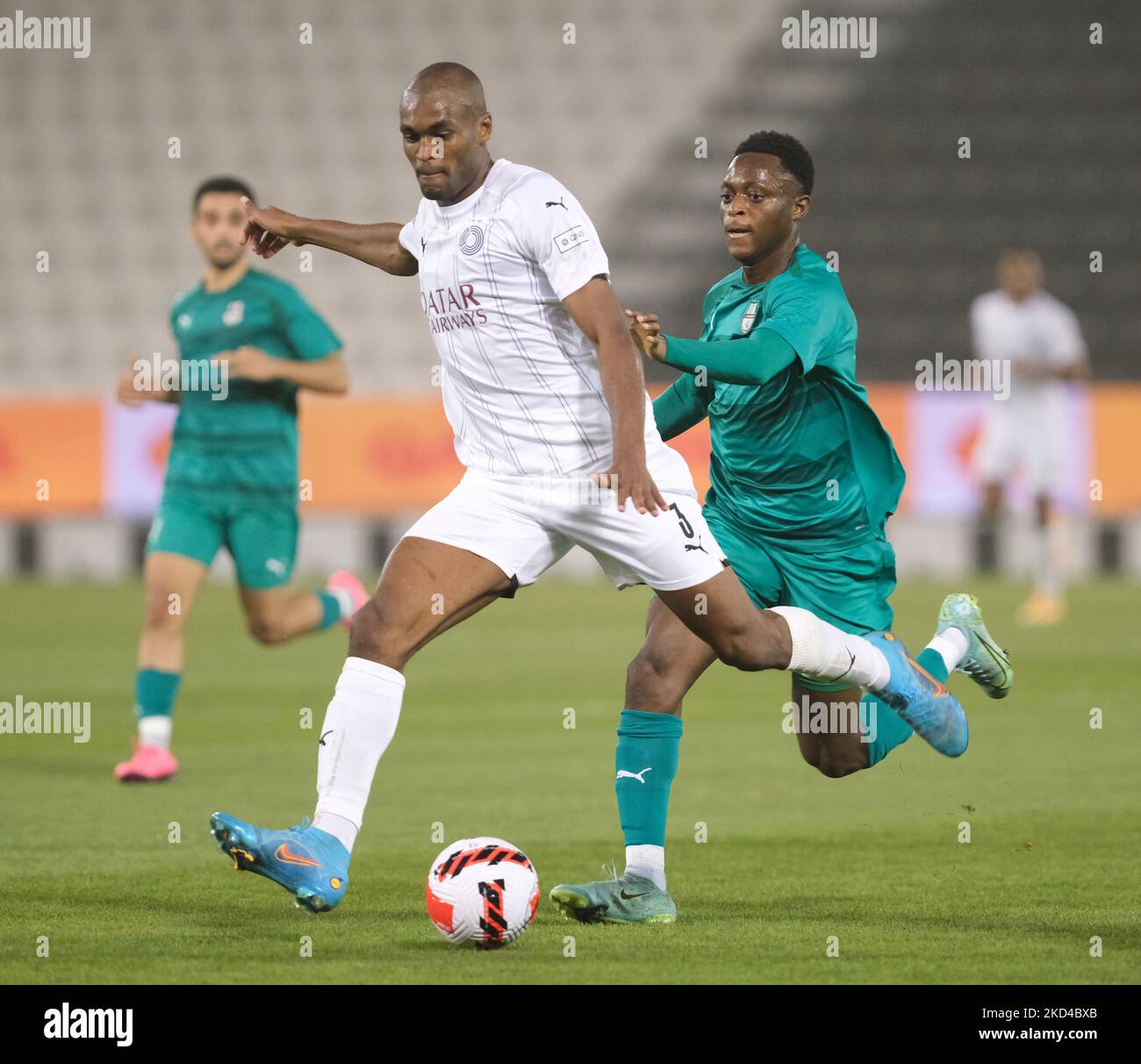 Abdelkarim Hassan (3) of Al Sadd on the ball during the Amir Cup ...