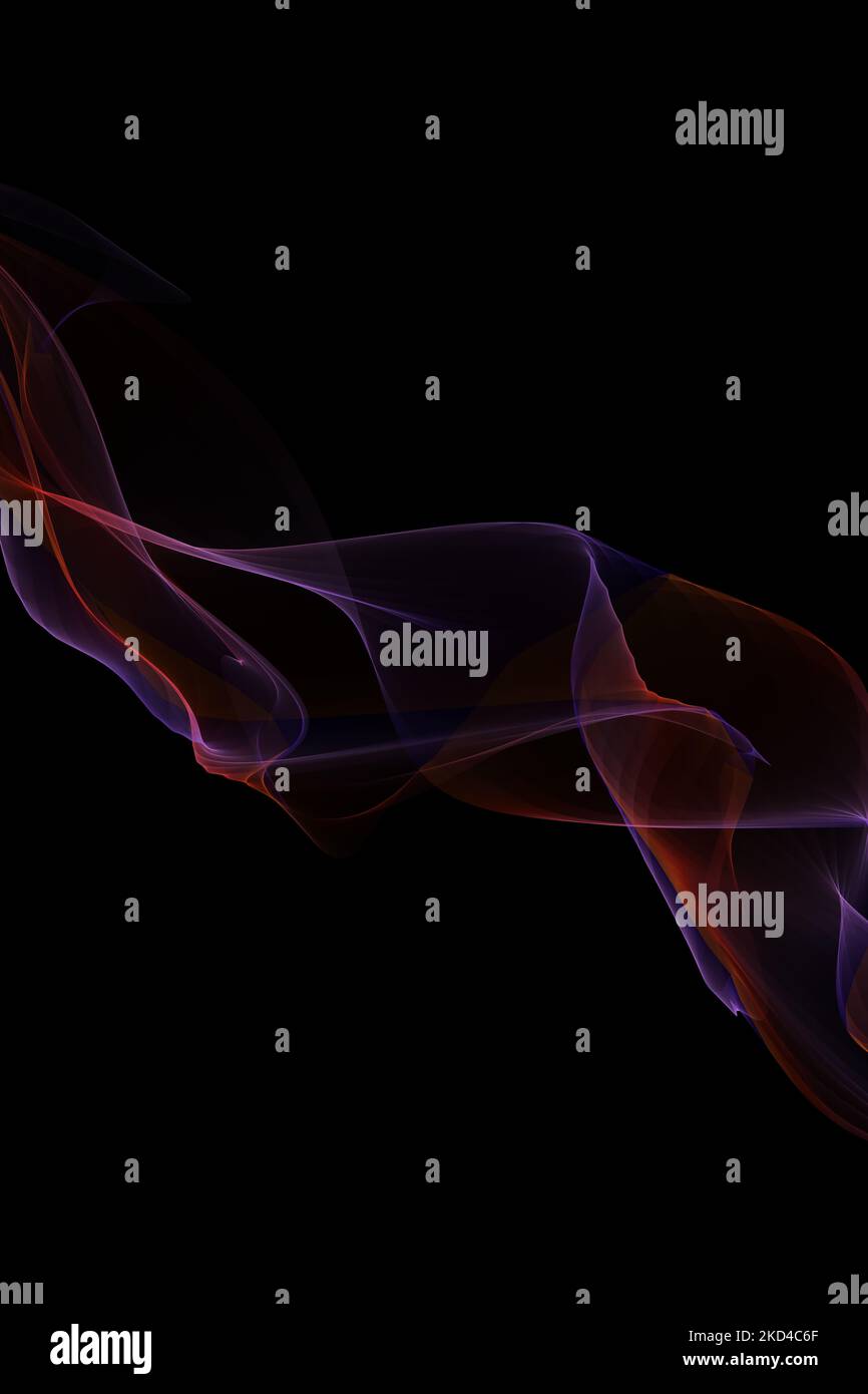 A vertical 3D clipart of an abstract and curvy dynamic effect on a ...