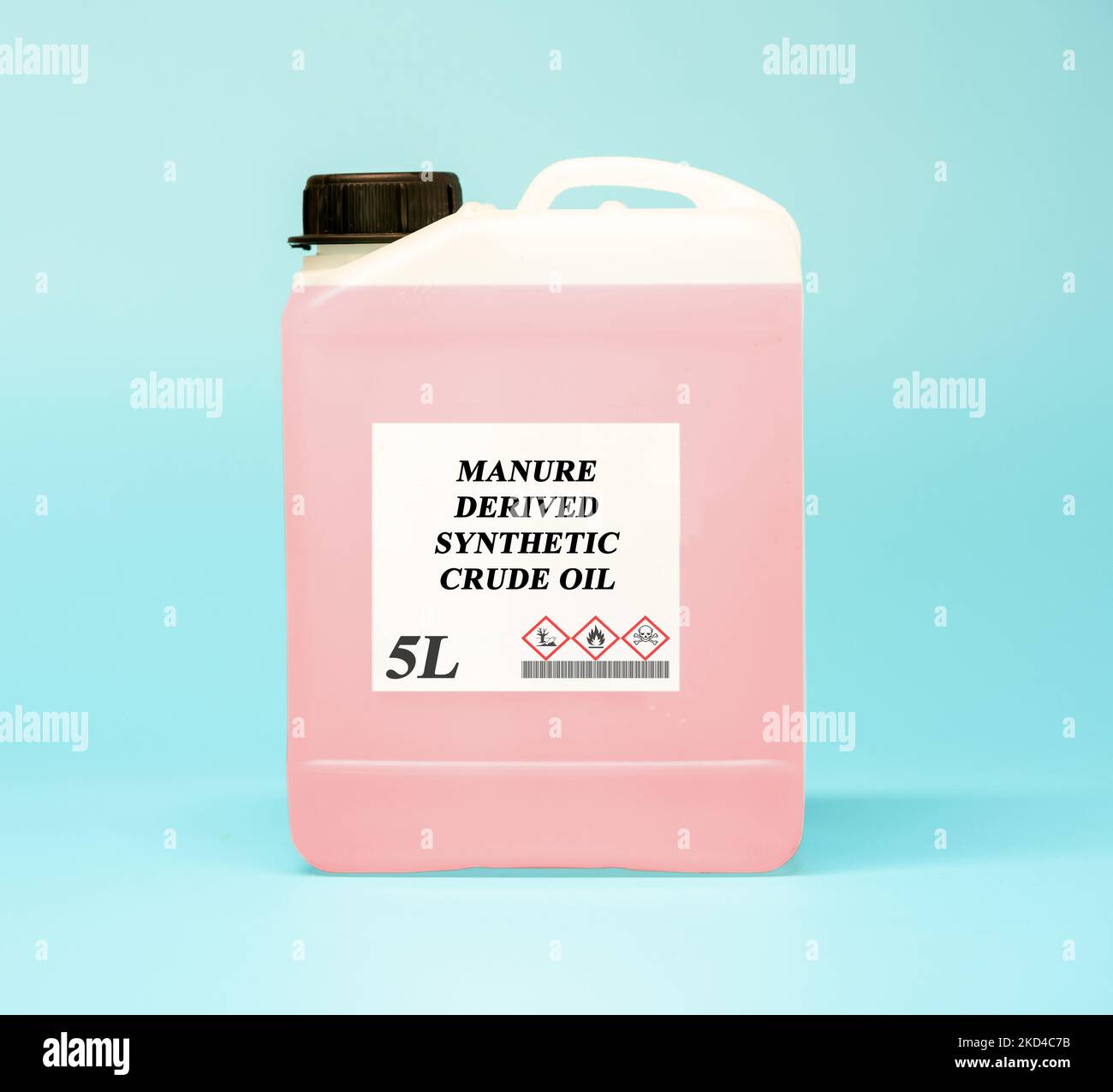 Canister of manure derived synthetic biofuel Stock Photo - Alamy