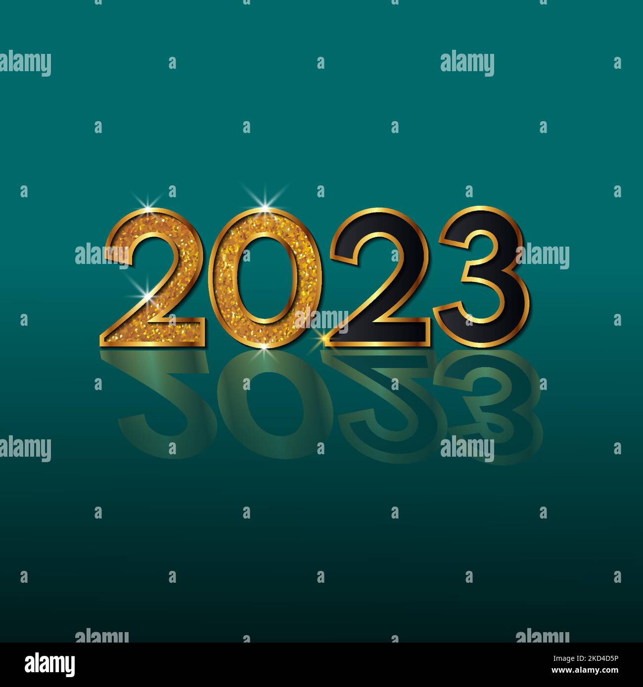 A vector illustration of the golden number 2023 Stock Vector Image ...