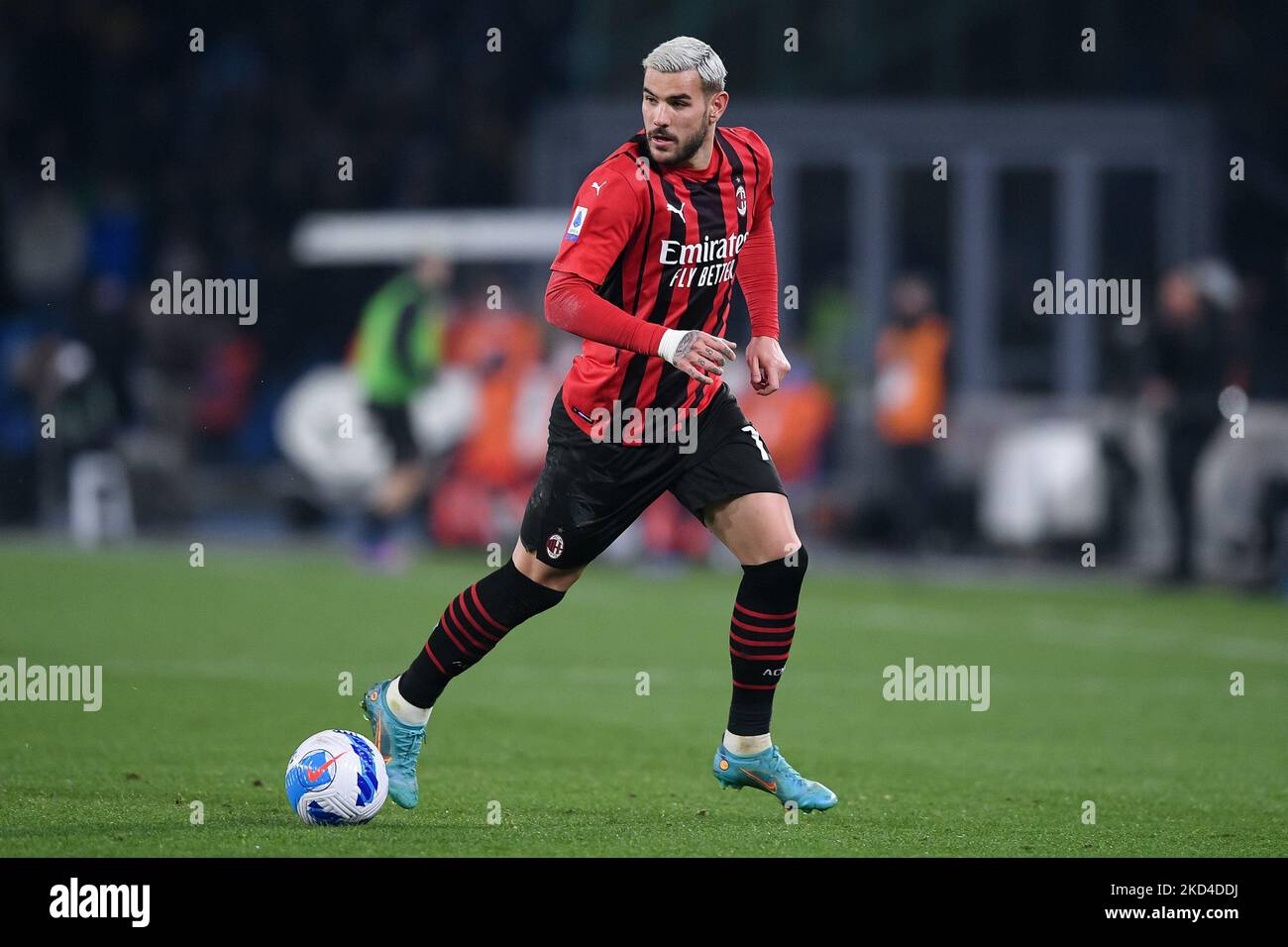 Theo Hernandez of AC Milan during the Serie A match between SSC Napoli ...