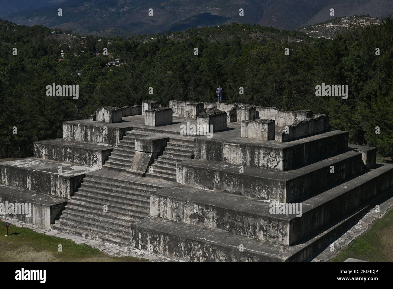 The ruins of Zaculeu, a pre-Columbian Mayan archaeological site on the ...