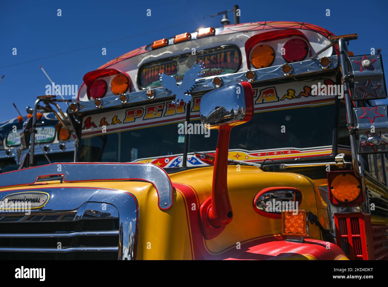 Guatemala Wallpapers Chicken Bus Chicken Bus Terminal In Antigua
