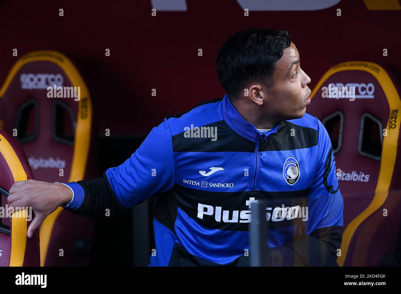 Luis Muriel of Atalanta BC looks on during the Serie A match between AS ...