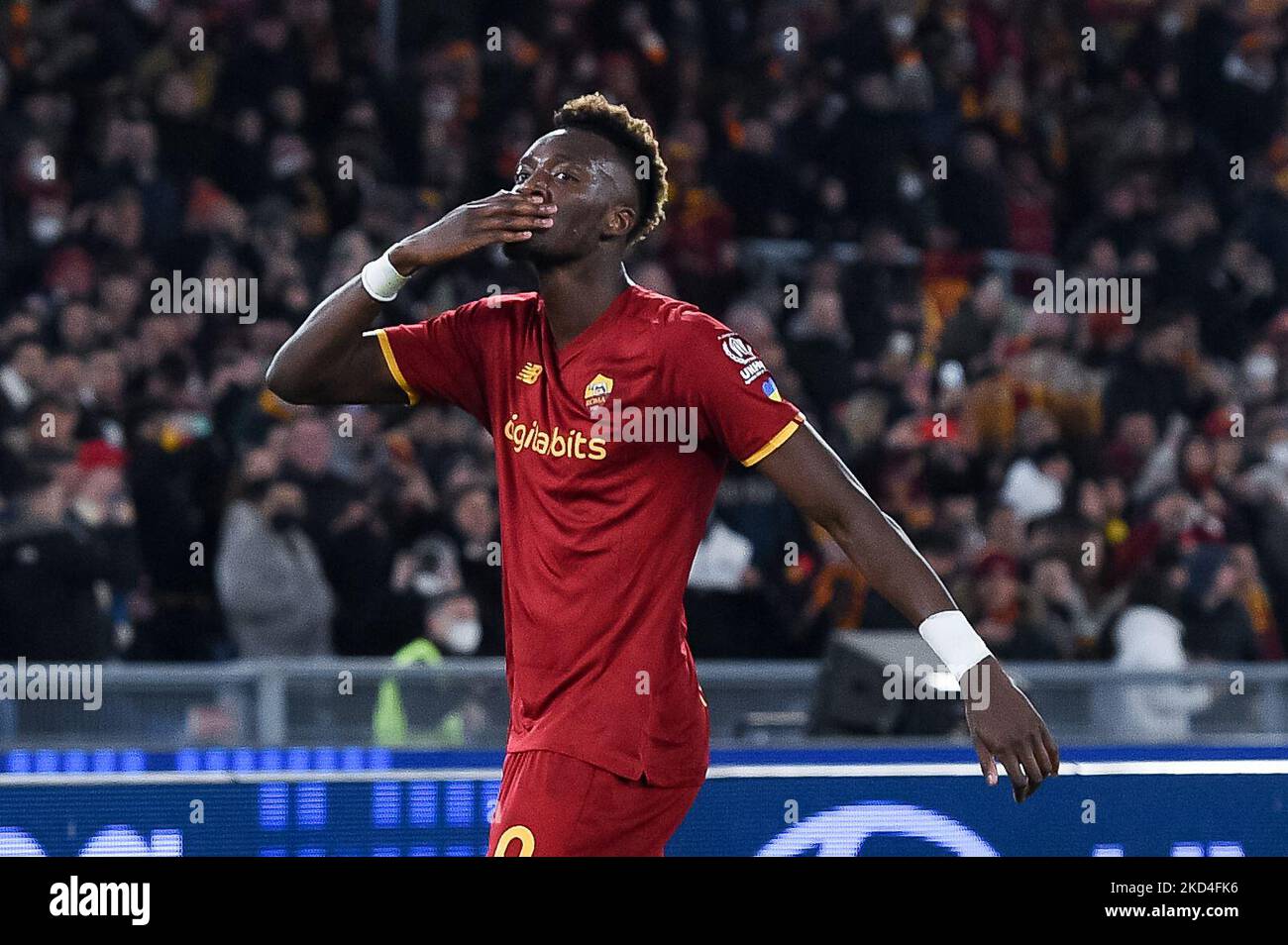 Tammy Abraham of AS Roma celebrates after scoring first goal during the ...