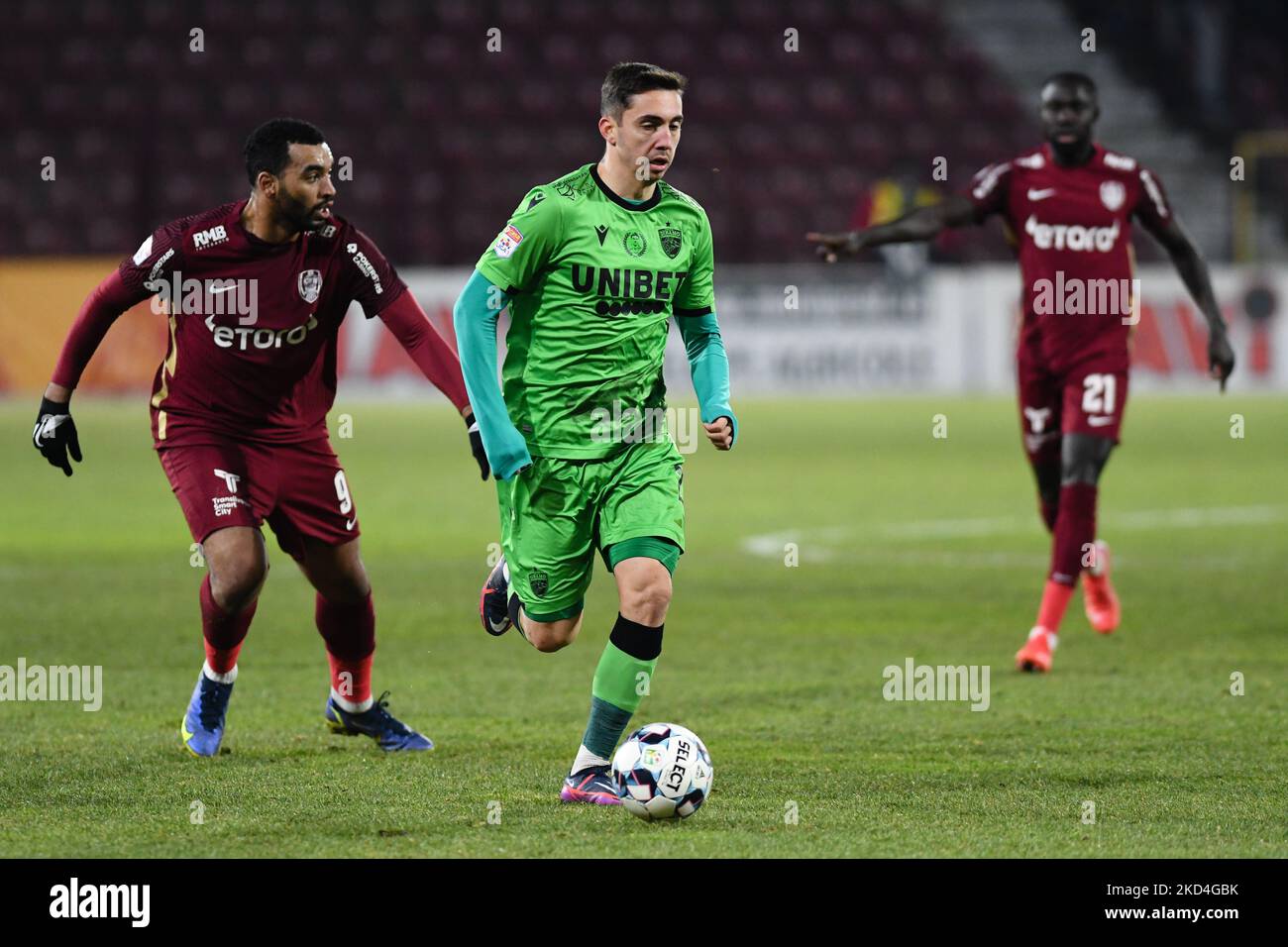 Razvan Gradinaru in action during the game CFR Cluj vs FC Dinamo ...