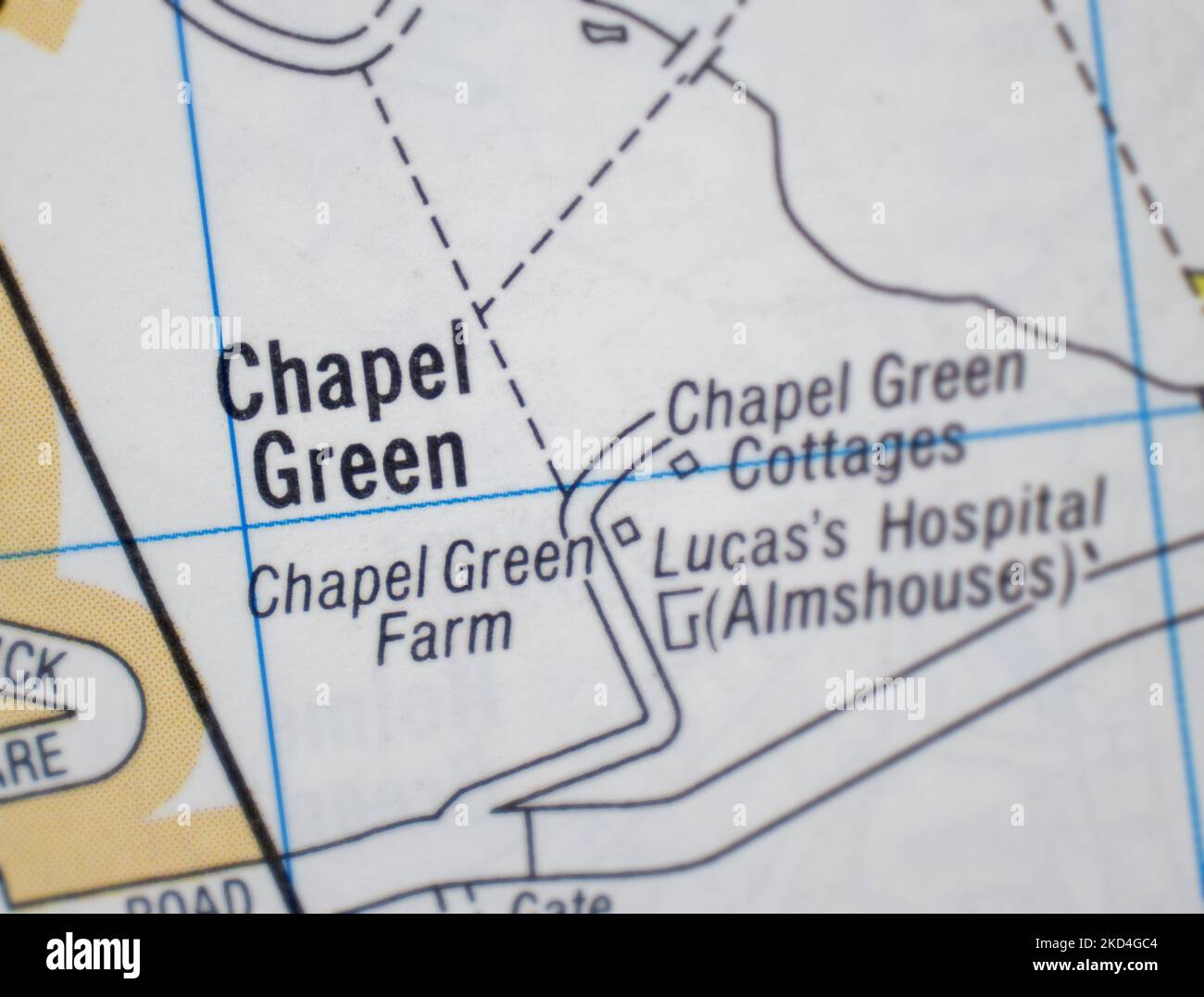 Chapel Green village - Berkshire, United Kingdom colour atlas map town ...