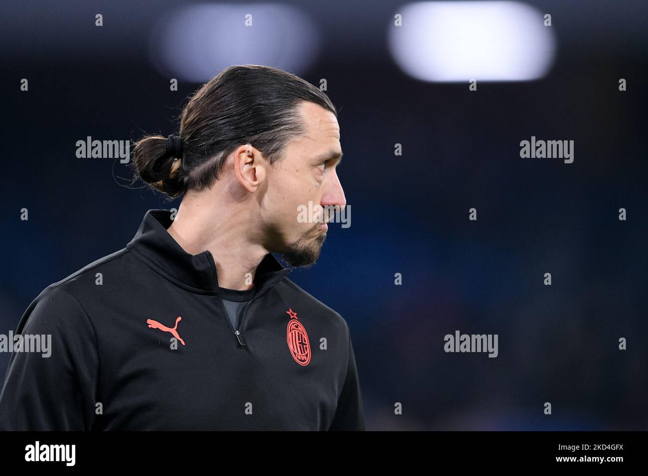 Zlatan Ibrahimovic of AC Milan looks on during the Serie A match ...