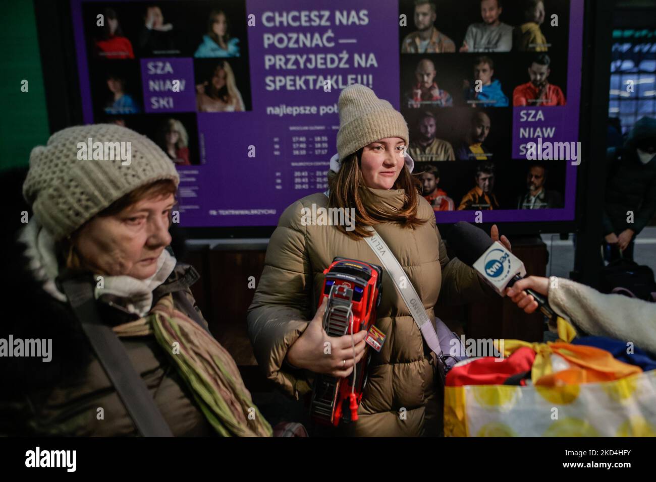 On March 6 and 7, 2022, refugees from Ukraine came to Wroclaw. War refugees arrive by main ...