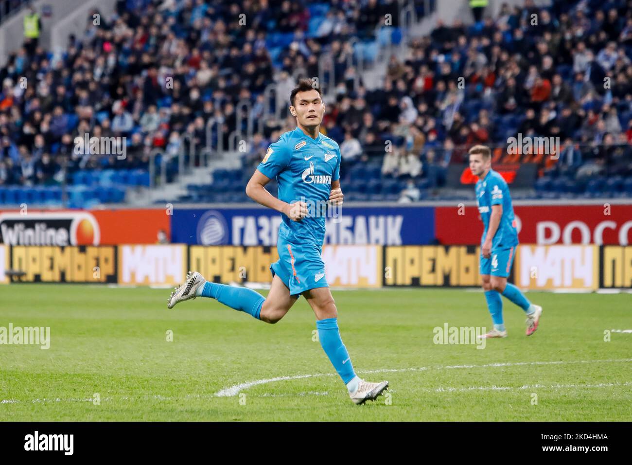 Nuraly Alip (C) of Zenit St. Petersburg looks on during the Russian ...
