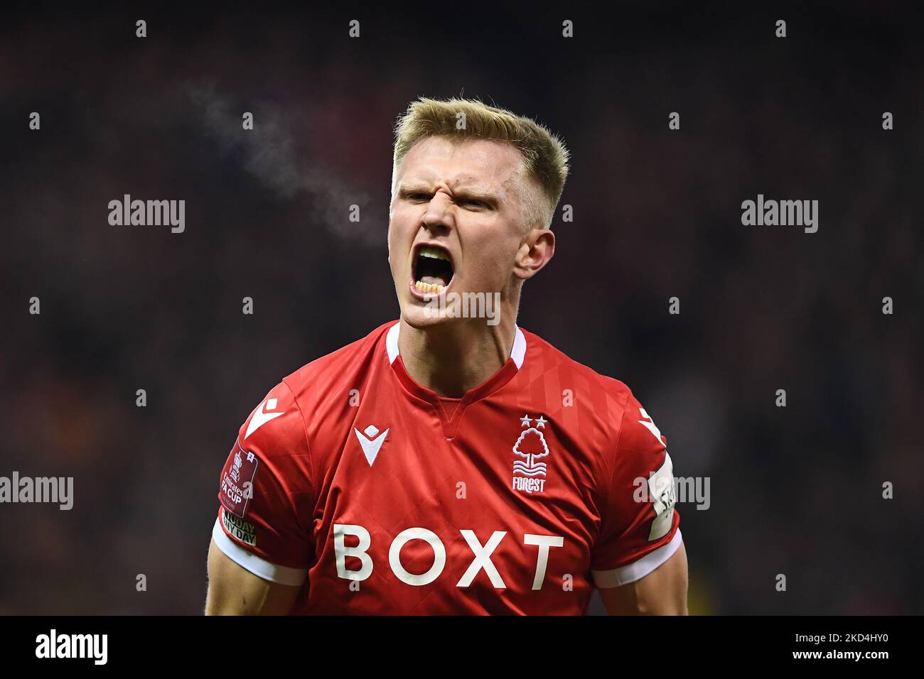 Sam Surrage of Nottingham Forest celebrates after scoring a goal to ...
