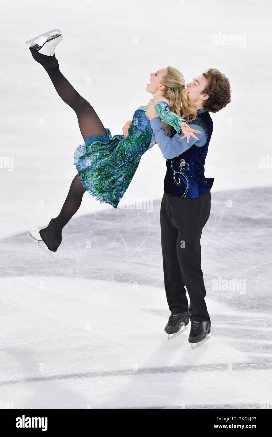 Eva Pate & Logan Bye (USA), during Ice Dance Free Dance, at the ISU ...