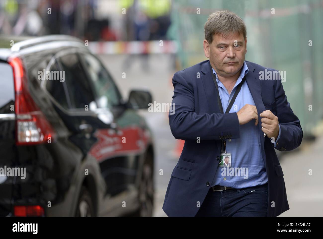 Andrew Bridgen MP (Con: North West Leicestershire) arrives in Downing ...