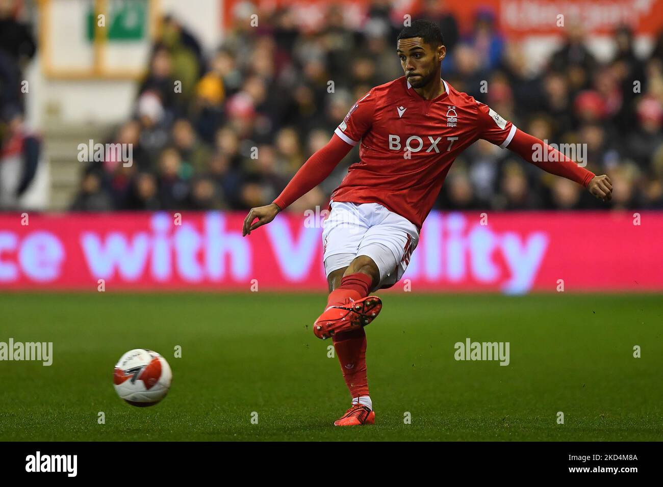 Max Lowe of Nottingham Forest in action during the FA Cup match between ...