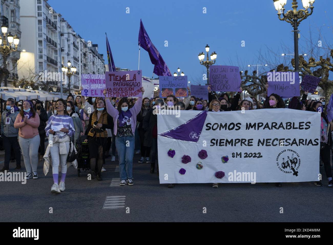 the demonstration in Santander (Spain), on the occasion of the ...