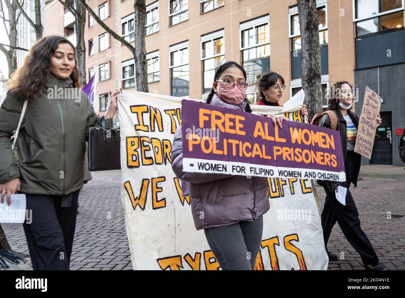 Celebrators and protesters marching through Utrecht for international ...